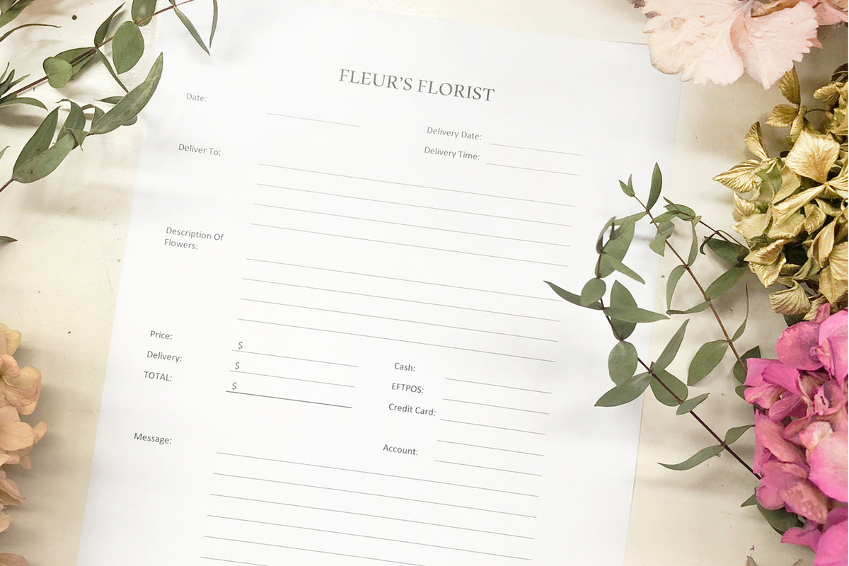 FREE Printable Florist Order Form – Griff Trading